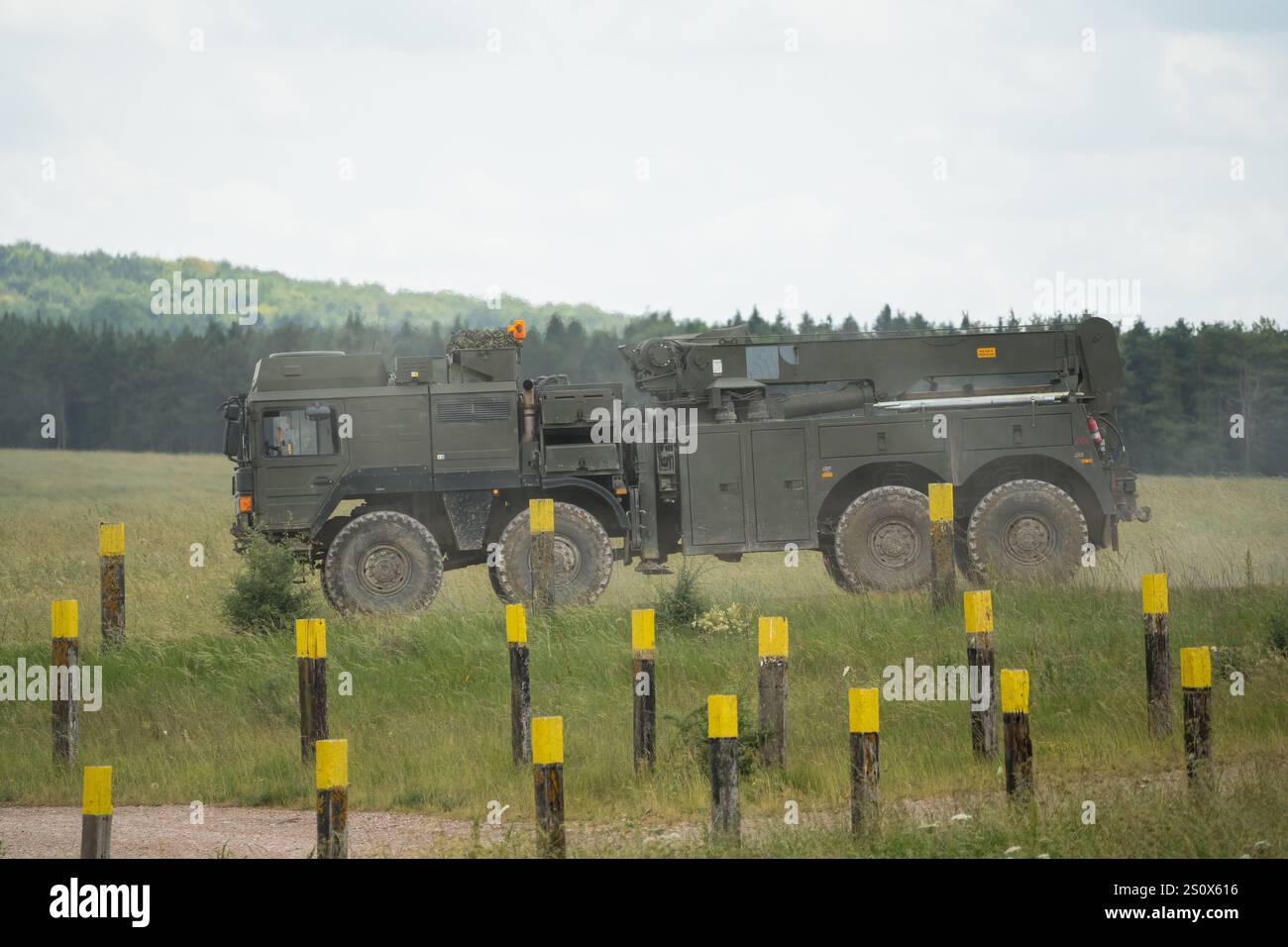 British army MAN SVR (Support Vehicle Recovery) 8x8 Truck on a dirt ...