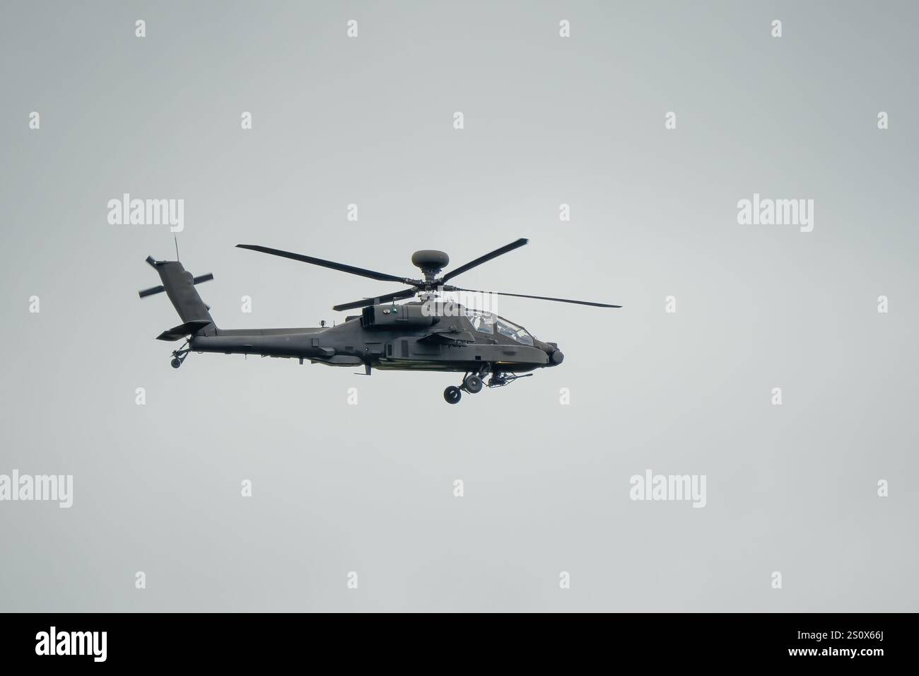 close-up front view of a British army Boeing Apache Longbow Attack ...