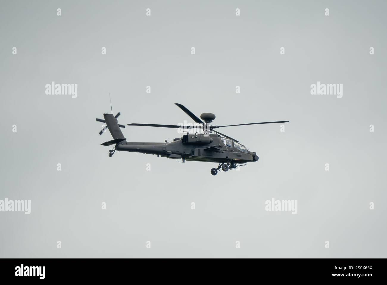 close-up front view of a British army Boeing Apache Longbow Attack ...