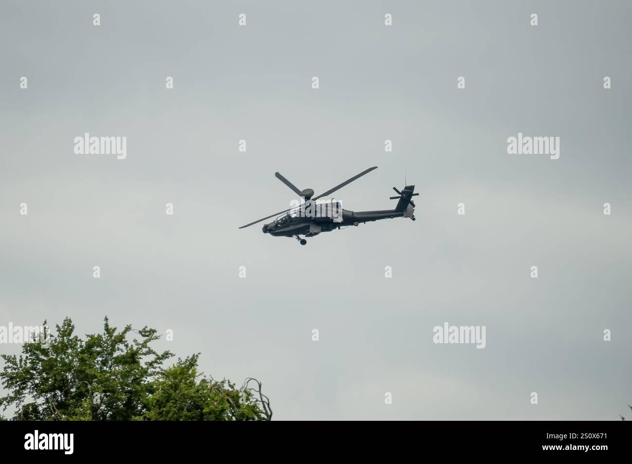 close-up front view of a British army Boeing Apache Longbow Attack ...