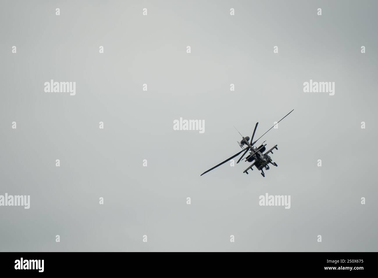 close-up front view of a British army Boeing Apache Longbow Attack ...