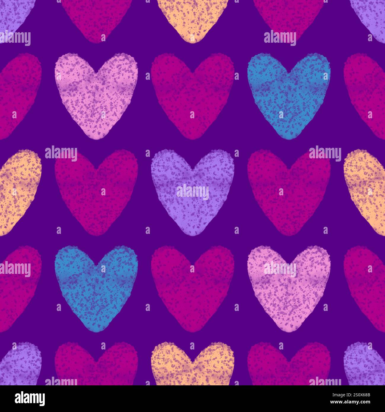 Valentine love hearts seamless 14 February pattern for wrapping paper ...