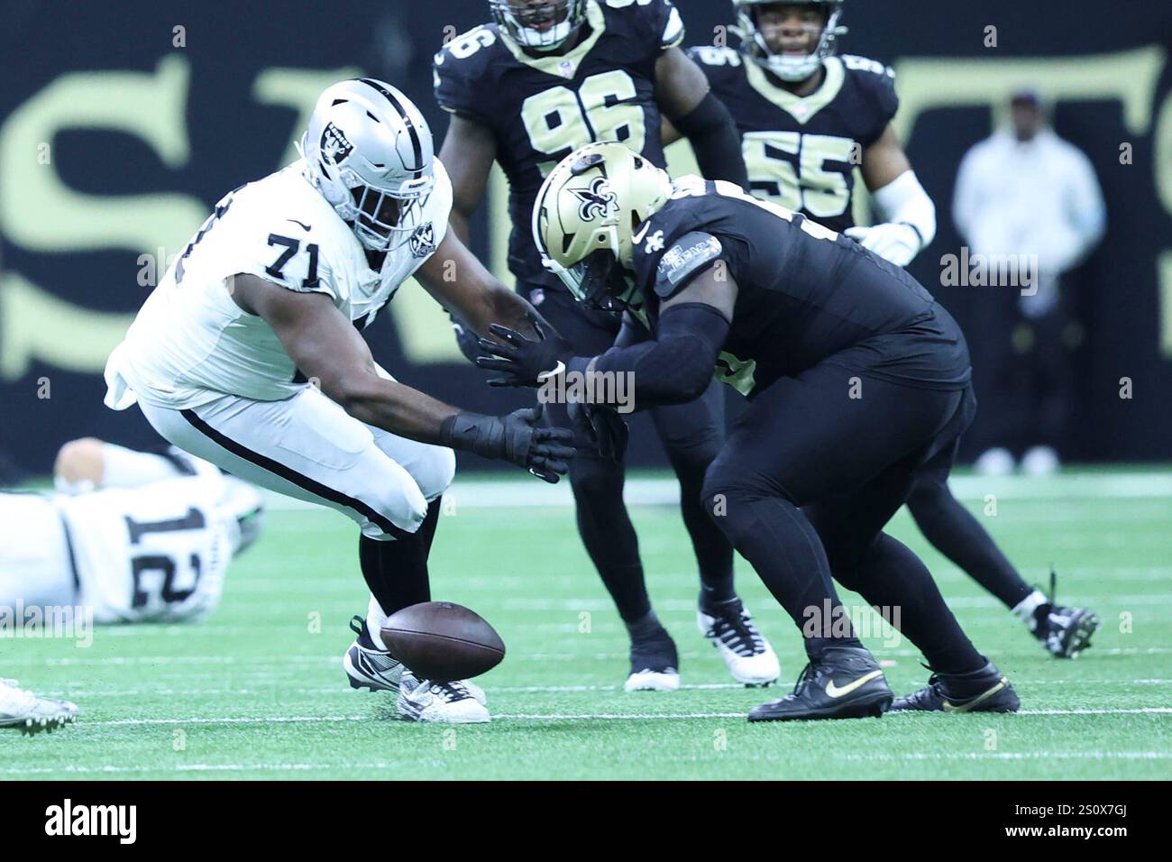 New Orleans, United States. 29th Dec, 2024. Las Vegas Raiders offensive ...