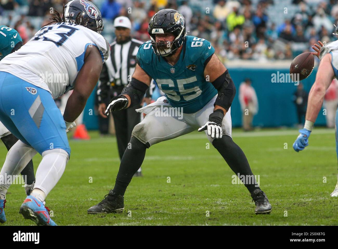 Jacksonville Jaguars center Mitch Morse (65) in action against the ...