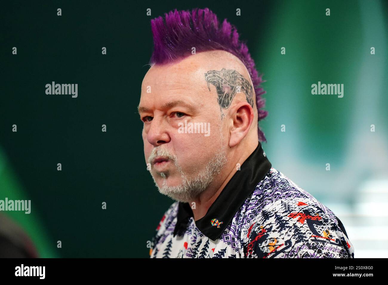 Peter Wright in action during his fourth round match against Luke ...