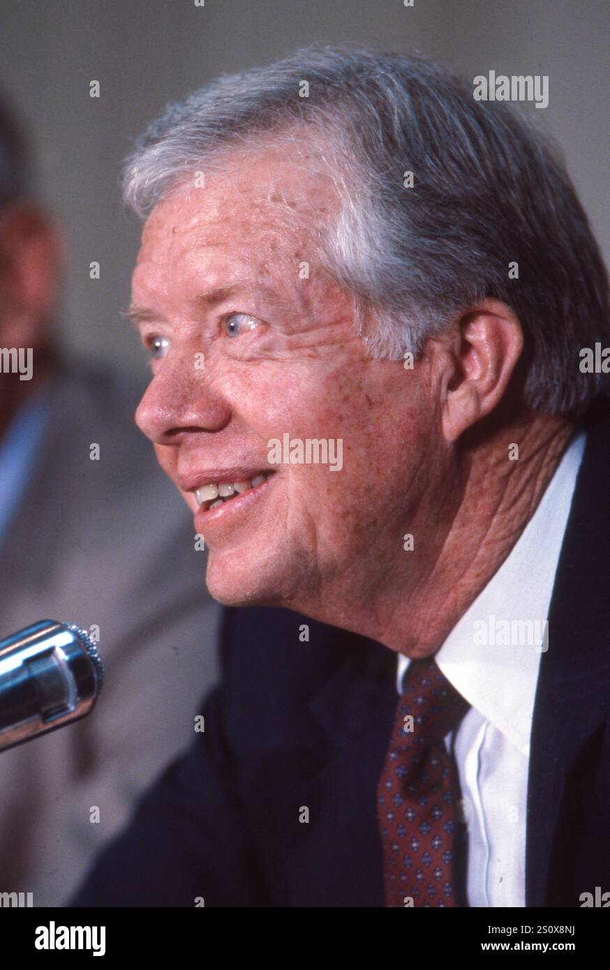 Former U.S. President JIMMY CARTER, appears at a debate session with ...