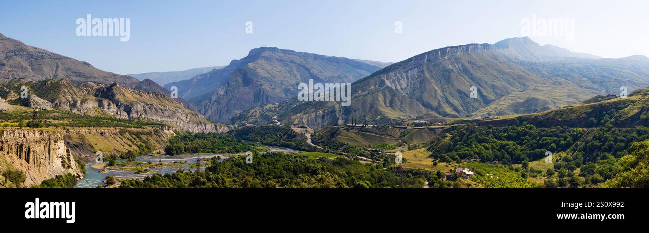Fantastic mountain nature, canyons and meadows. nature of the Caucasus ...
