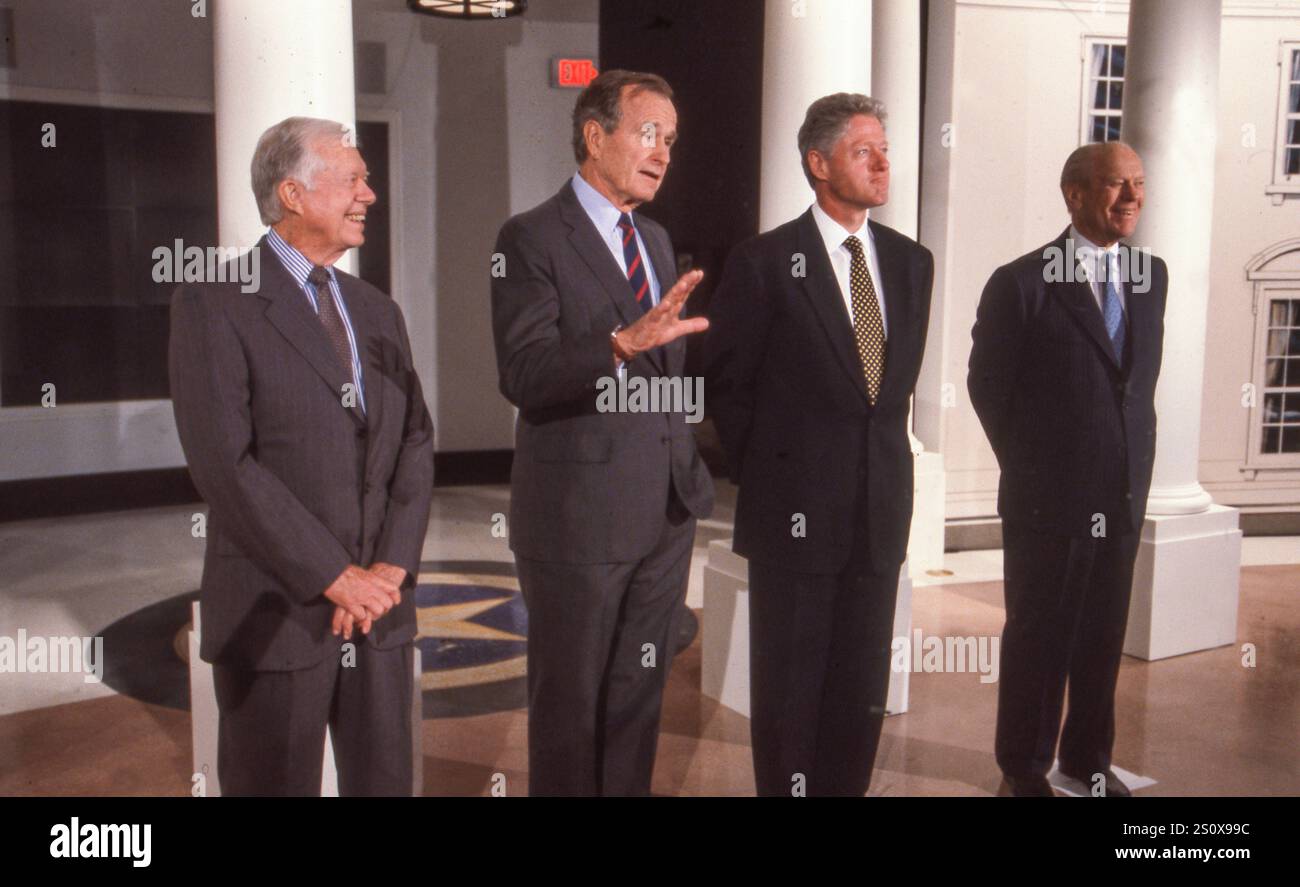 November 6, 1997, College Station Texas USA: The four living U.S ...