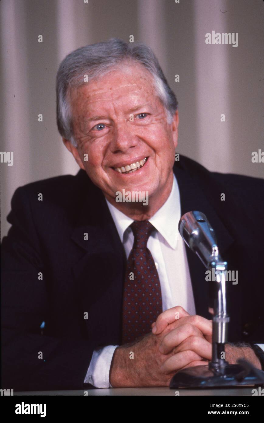 College Station Texas USA, November 1986: Former U.S. President JIMMY ...