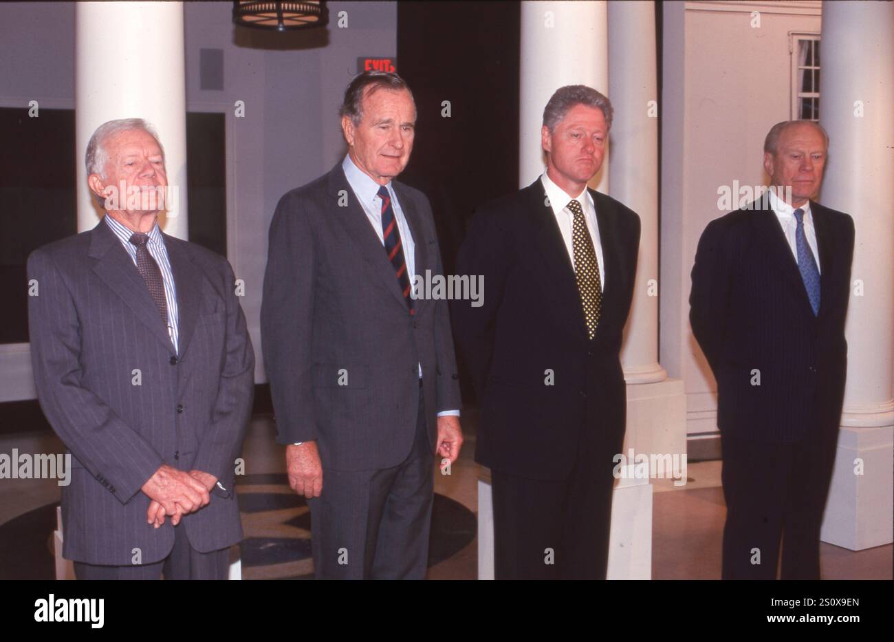 November 6, 1997, College Station Texas USA: The four living U.S ...