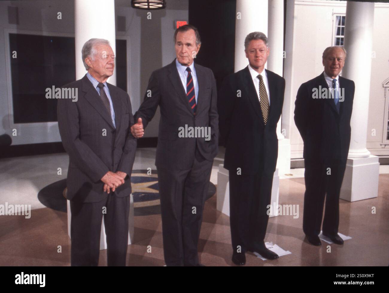 November 6, 1997, College Station Texas USA: The four living U.S ...