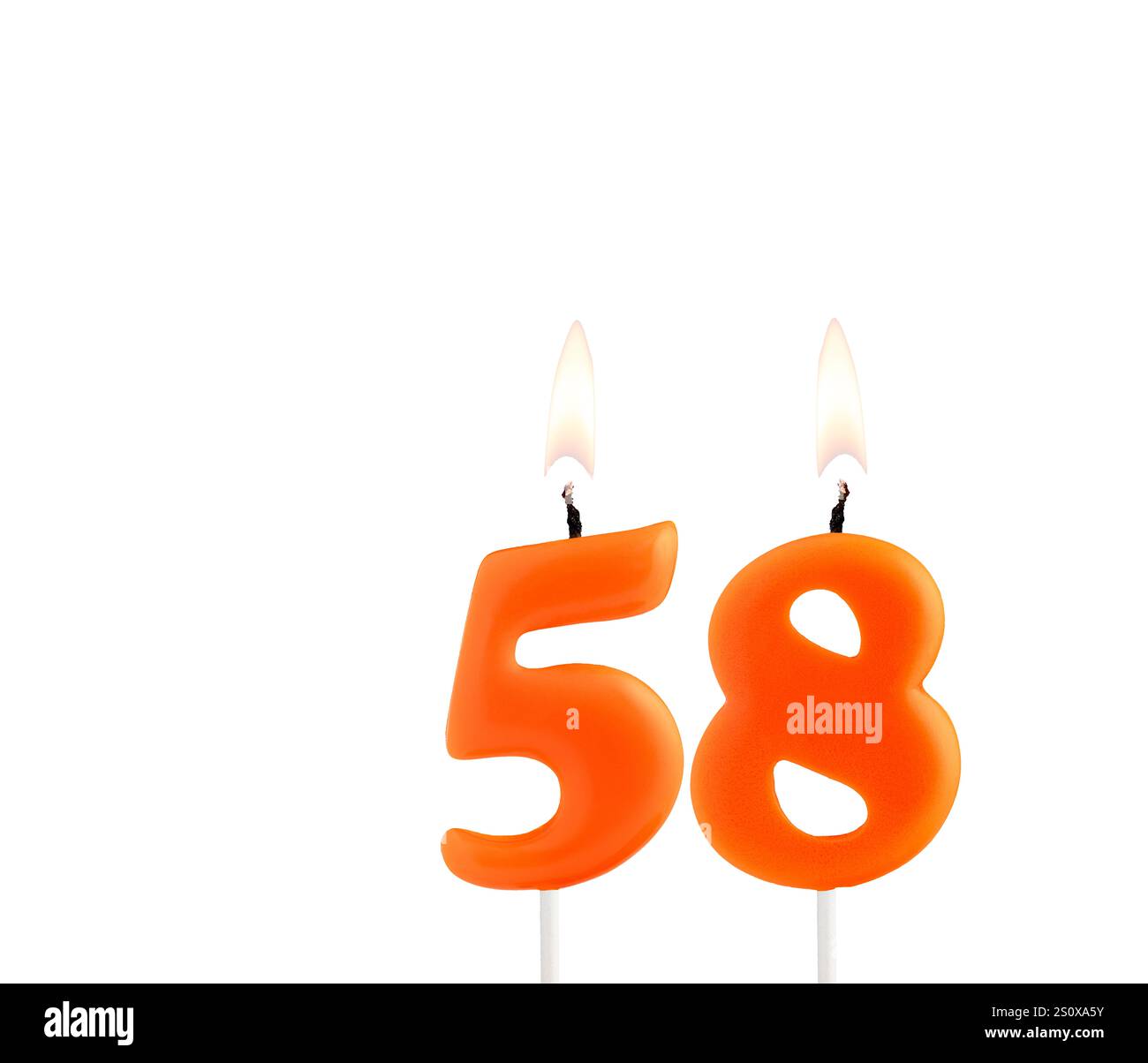 Birthday candle number 58 flame hi-res stock photography and images - Alamy