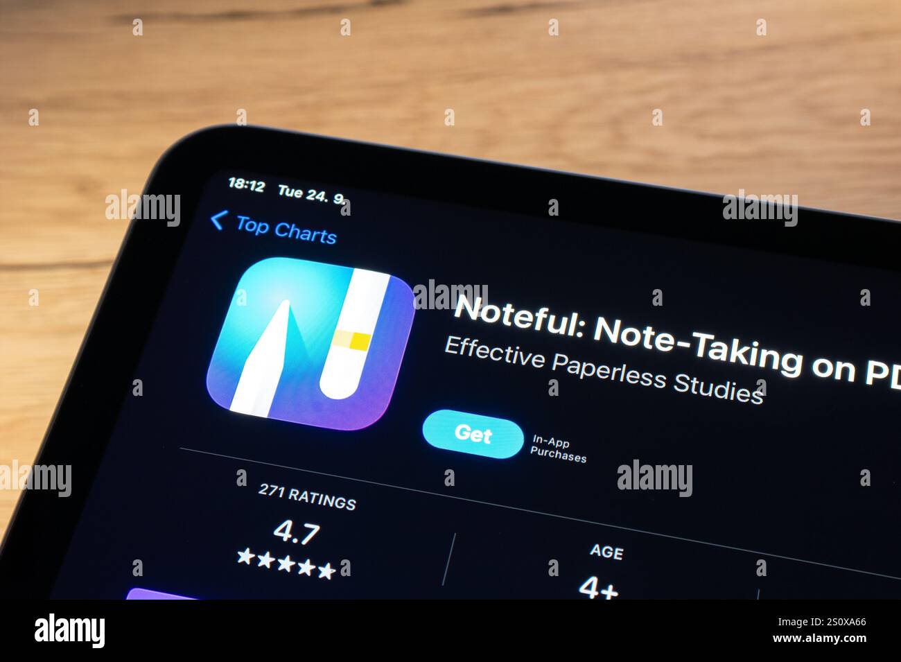 OSTRAVA, CZECHIA - SEPTEMBER 24, 2024: App store with Noteful note ...