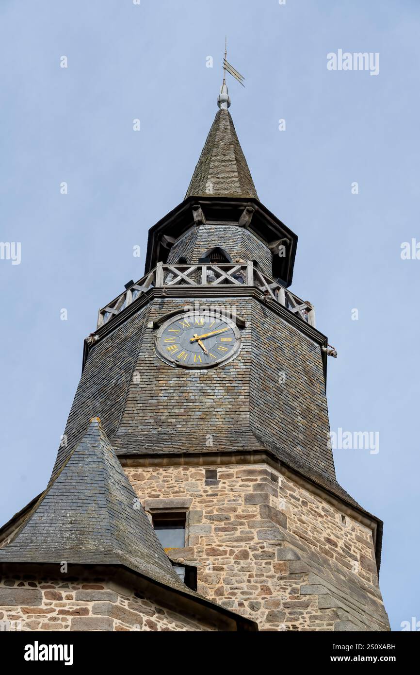 view of church tower and buildings of a beautifully preserved 14th ...