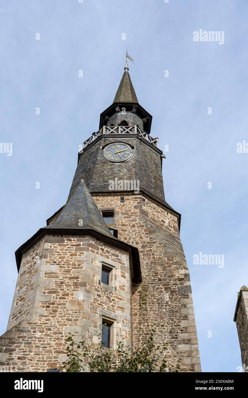 view of church tower and buildings of a beautifully preserved 14th ...