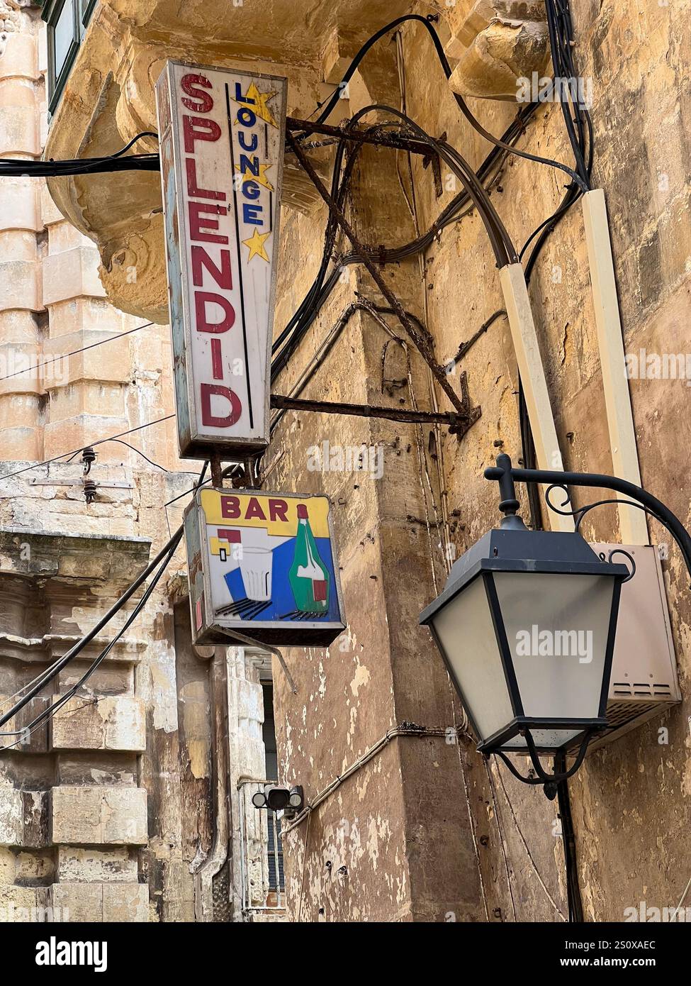Bar street sign, Archbishop Street, Valletta, Malta Stock Photo - Alamy