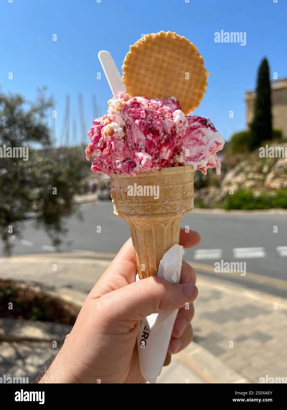 Ice cream cone, Birgu (Vittoriosa), Malta Stock Photo - Alamy