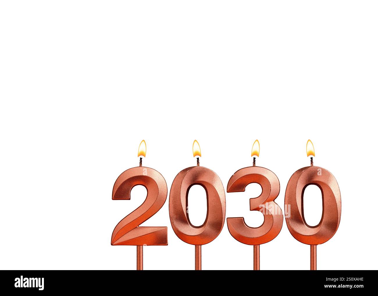 Candles number 2030 for happy new year - New years eve celebration on ...