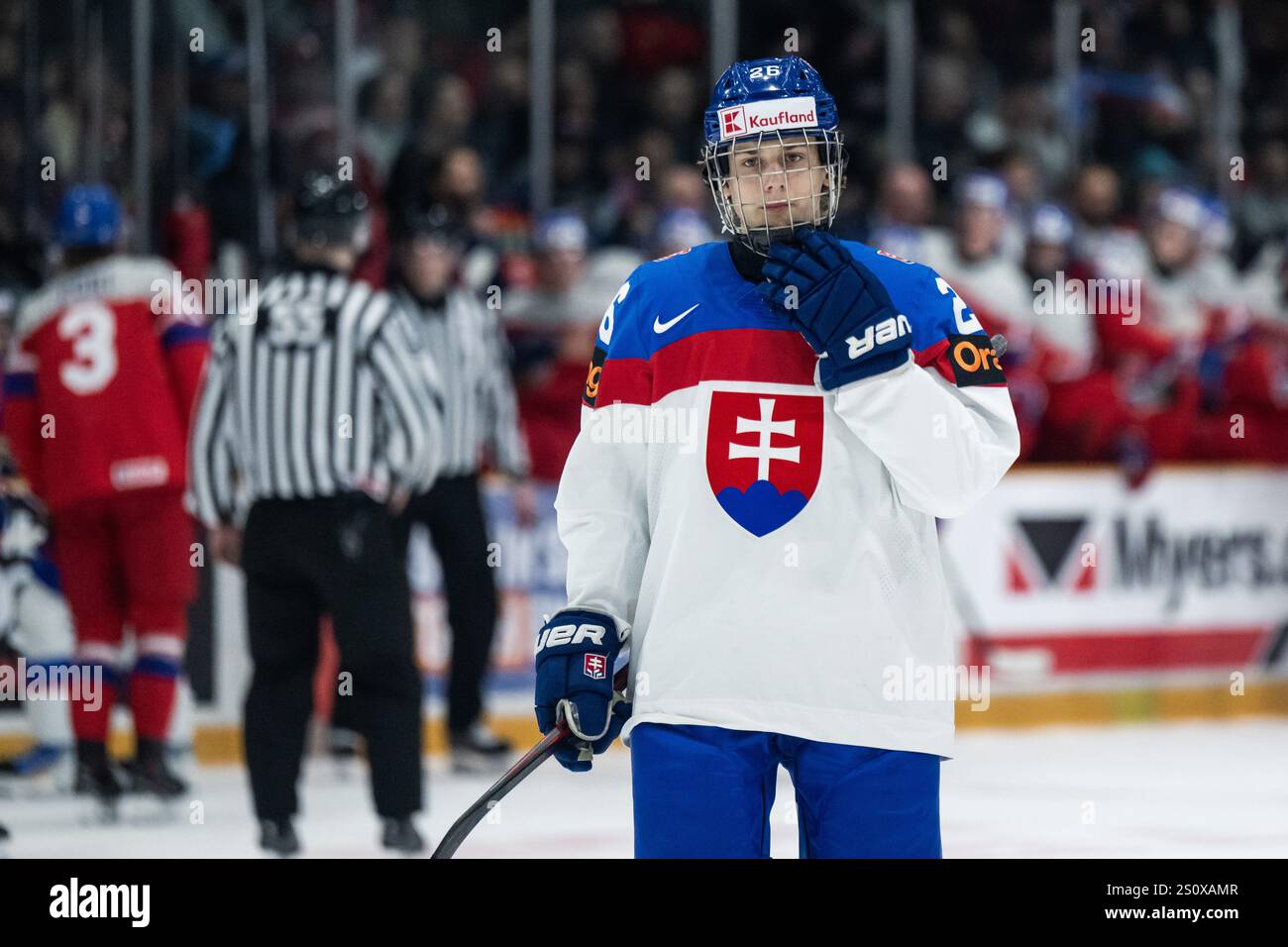 Luka Radivojevic of, Slovakia. , . looks dejected after 1-0 during the ...