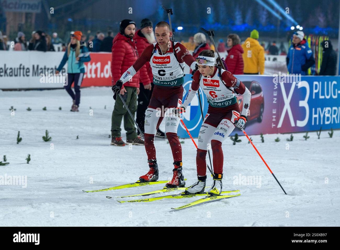 Aleksis Samcevics, Team Lettland und Estere Volfa, Team Lettland, GER bett1.de Biathlon Talent ...