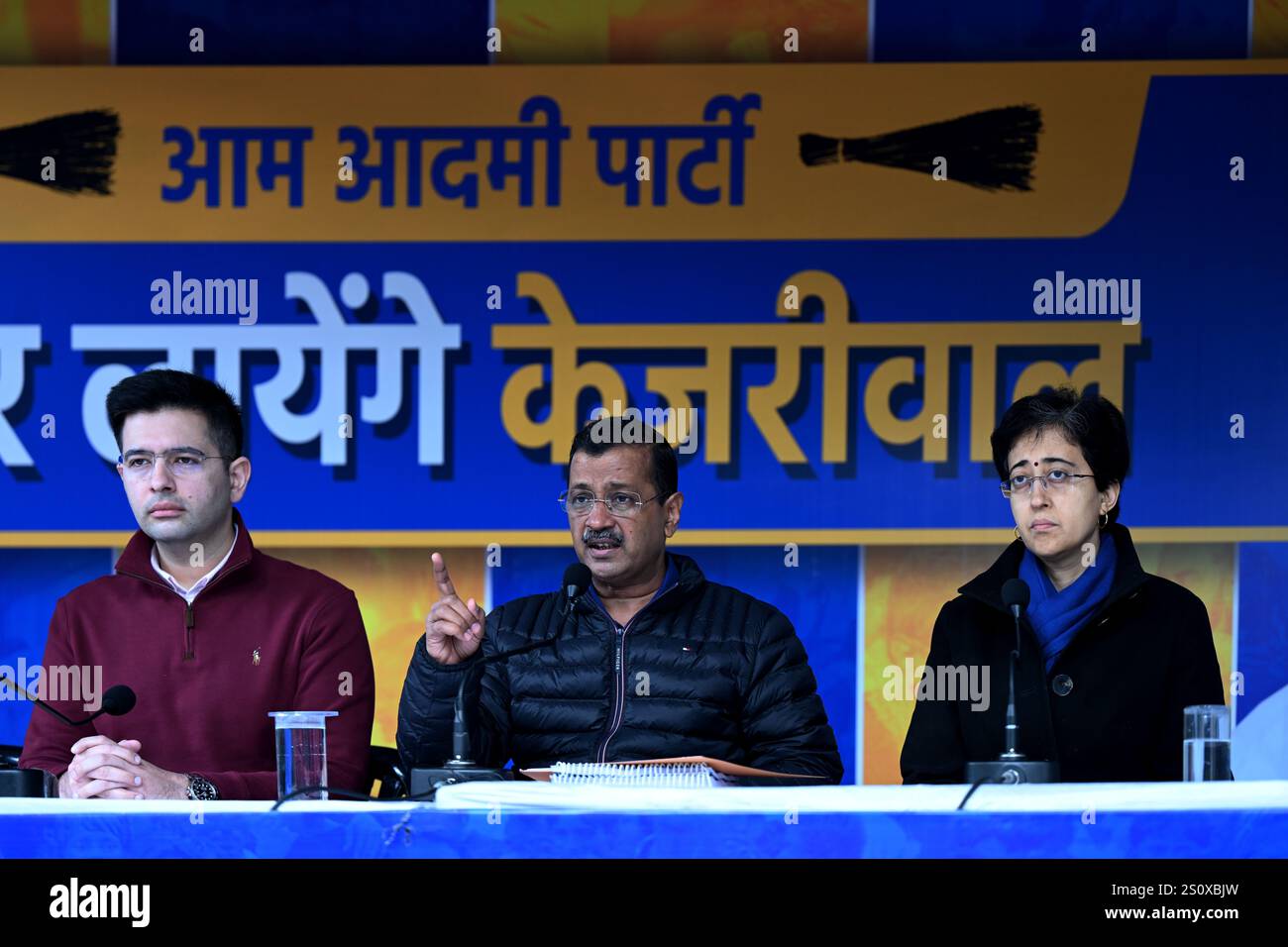 New Delhi, India. 29th Dec, 2024. NEW DELHI, INDIA - DECEMBER 29: AAP ...