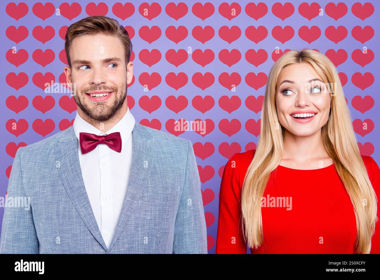 He and she so happy and dreamy Photo of handsome curious brunet man and ...