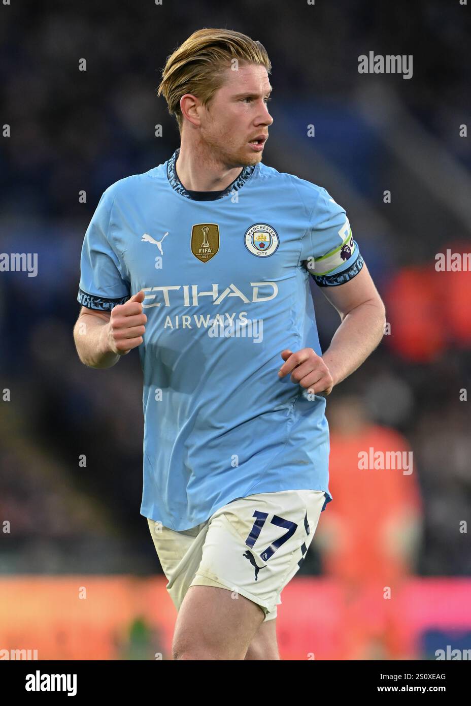 Leicester, UK. 29th Dec, 2024. Kevin De Bruyne of Manchester City ...