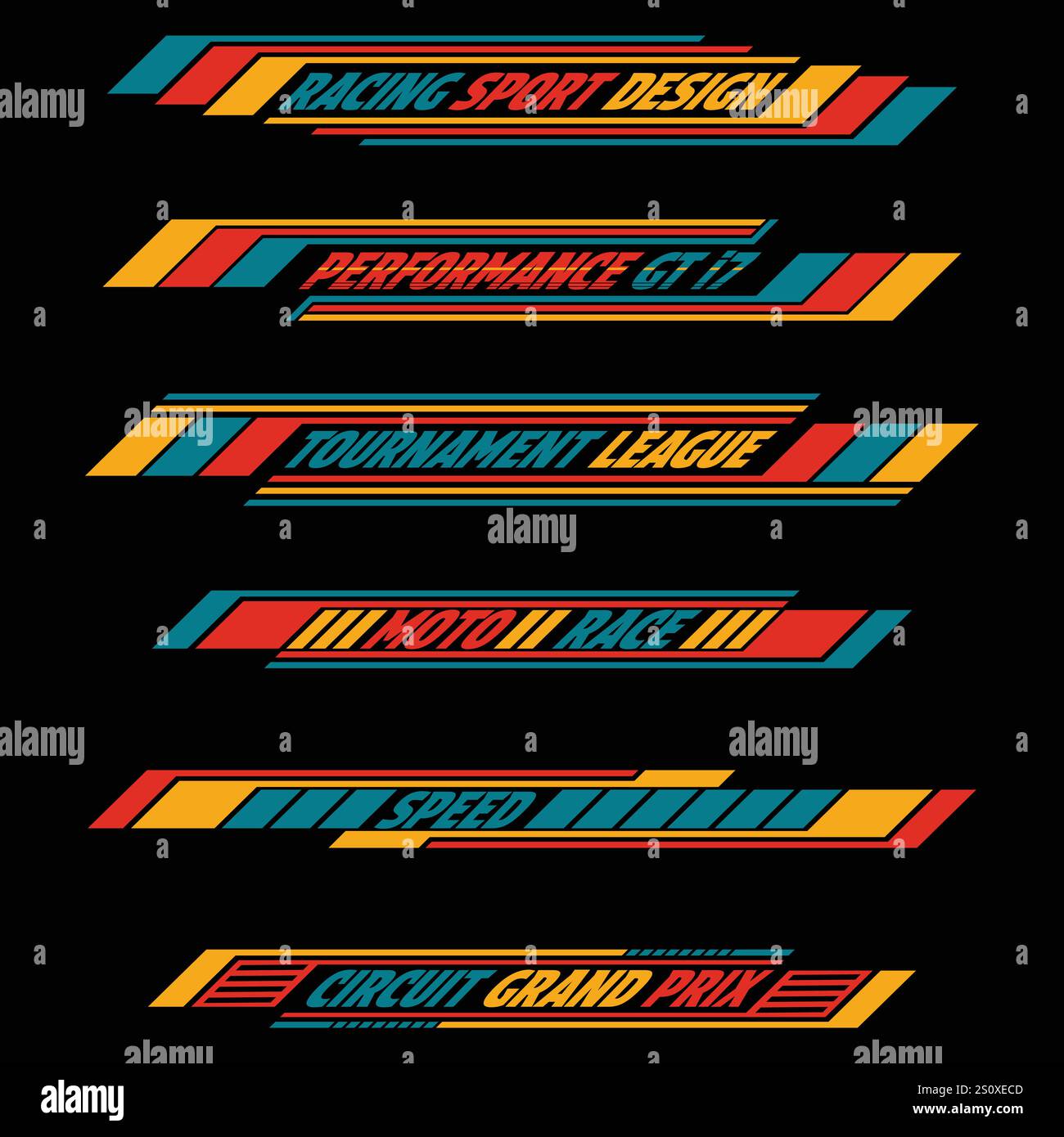 Race true three colours decals Stock Vector Image & Art - Alamy