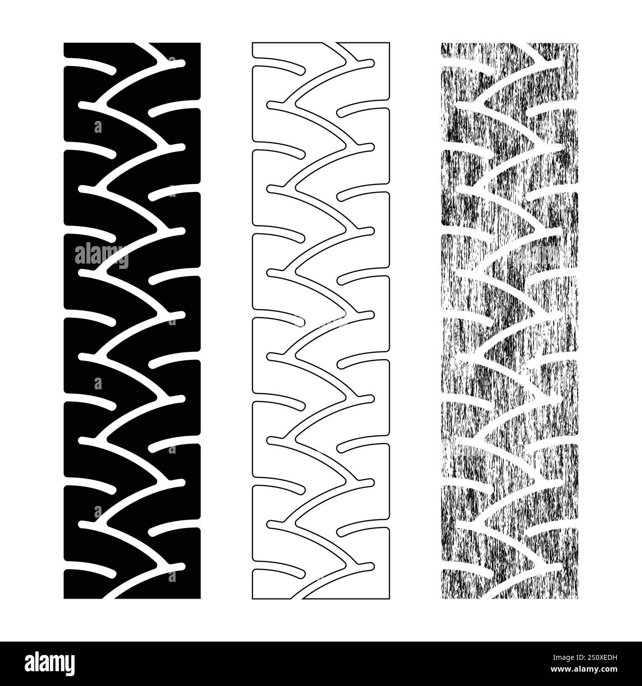 Tire track sihouettes set Stock Vector Image & Art - Alamy