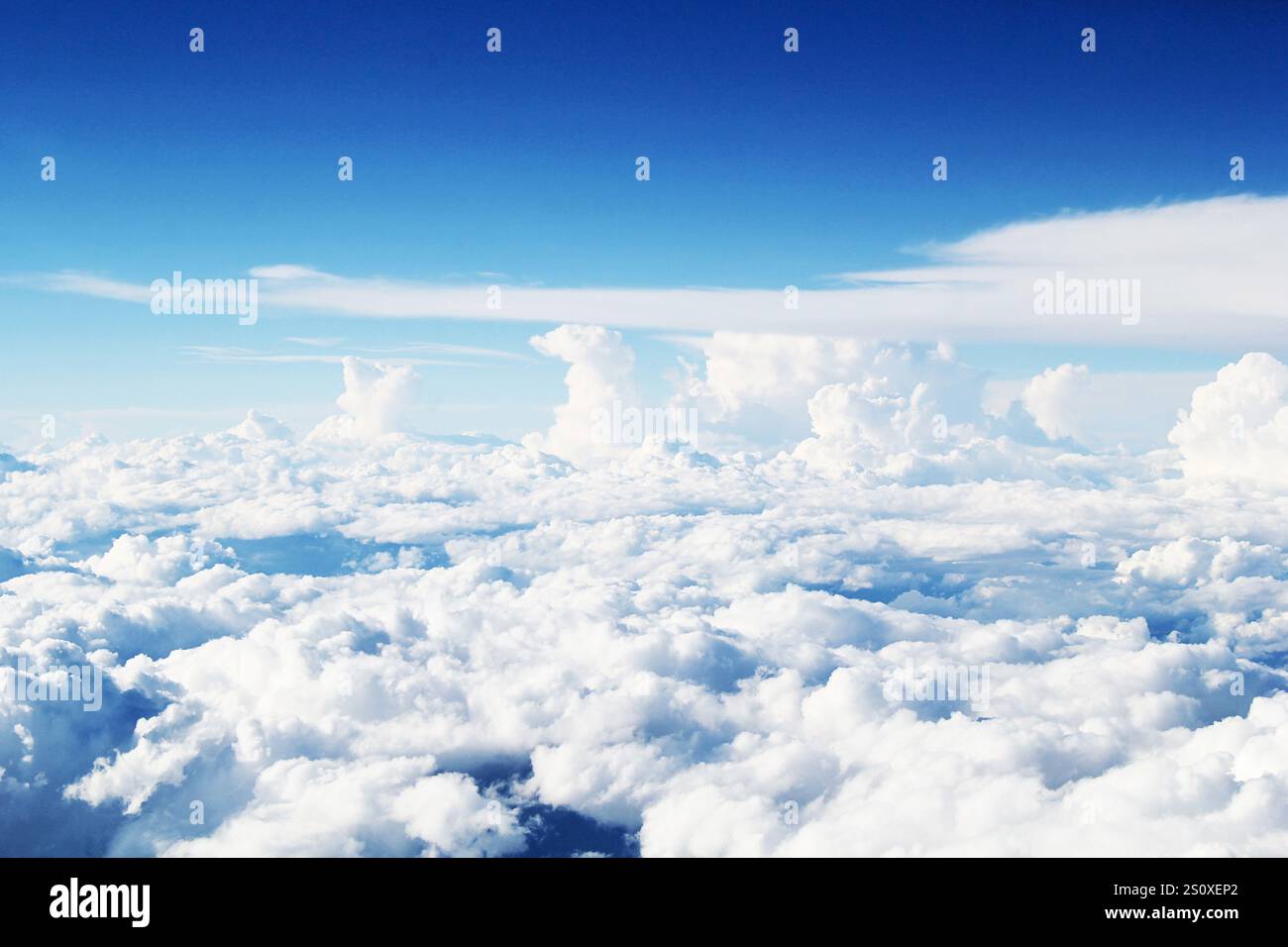 Beautiful Sky with Cumulonimbus Clouds from Above Stock Photo - Alamy