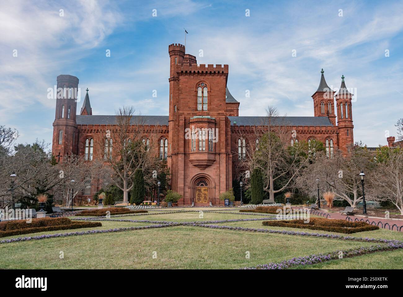 The Smithsonian Institution Building on a Winter Evening, Washington DC ...