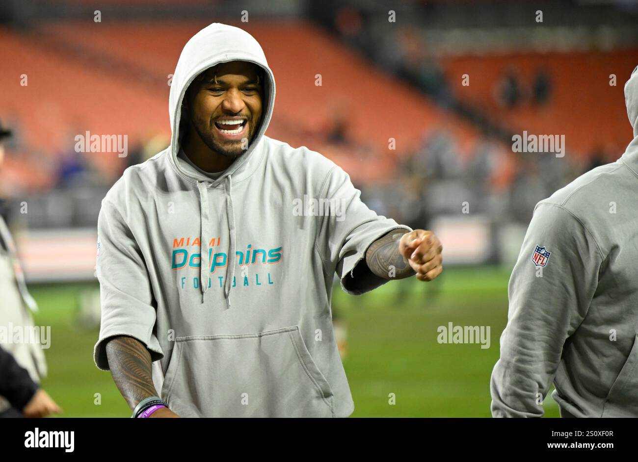 Miami Dolphins quarterback Tua Tagovailoa reacts after the Dolphins ...