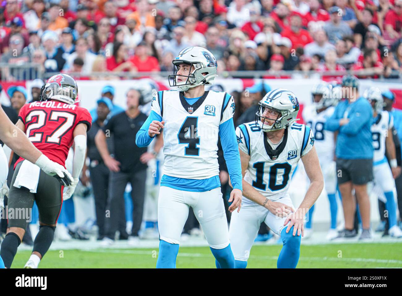 Tampa Bay, Florida, USA, December 29, 2024, Carolina Panthers kicker ...