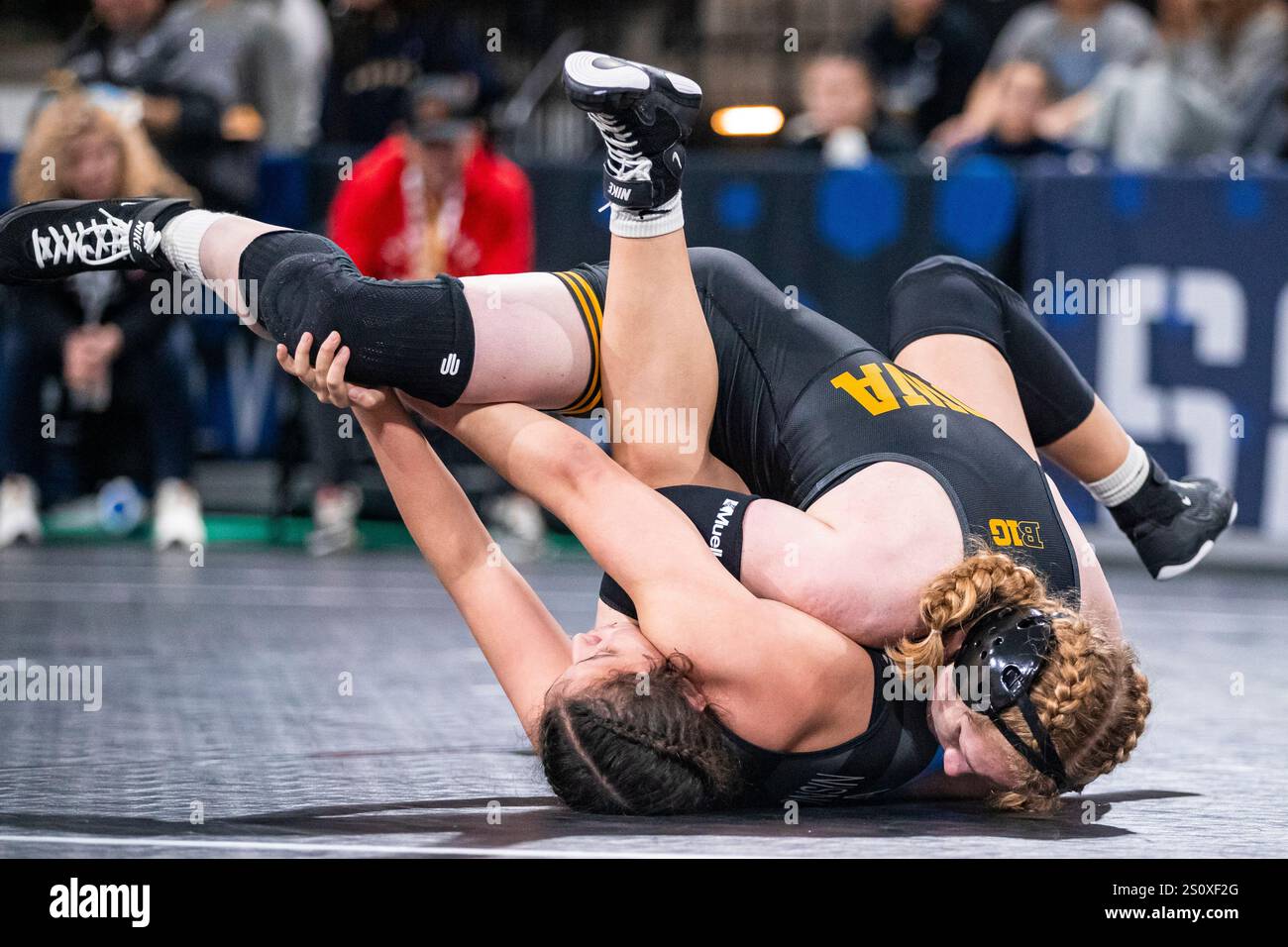 Iowa's Macey Kilty wrestles team Nazar Trainign Center's Harlow ...
