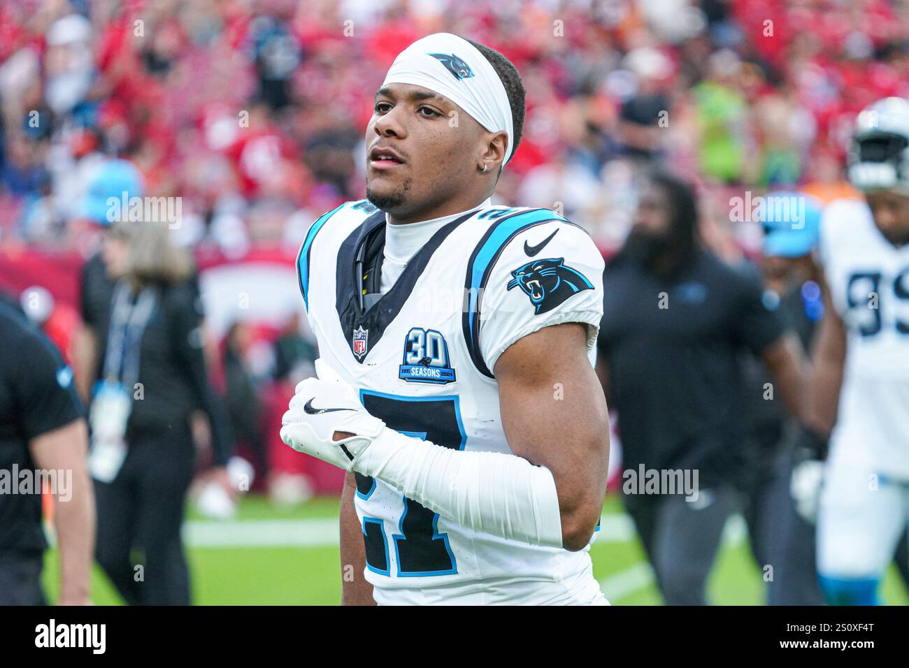 Tampa Bay, Florida, USA, December 29, 2024, Carolina Panthers player ...