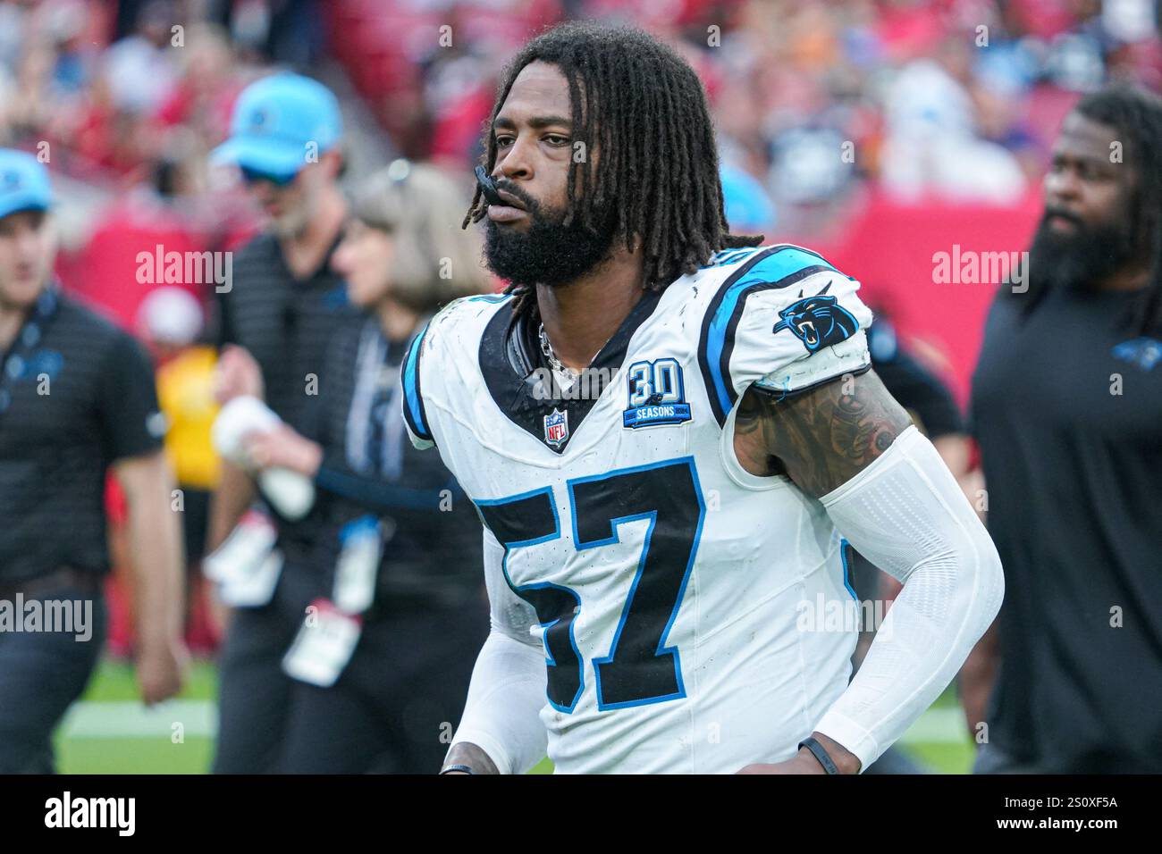 Tampa Bay, Florida, USA, December 29, 2024, Carolina Panthers player ...