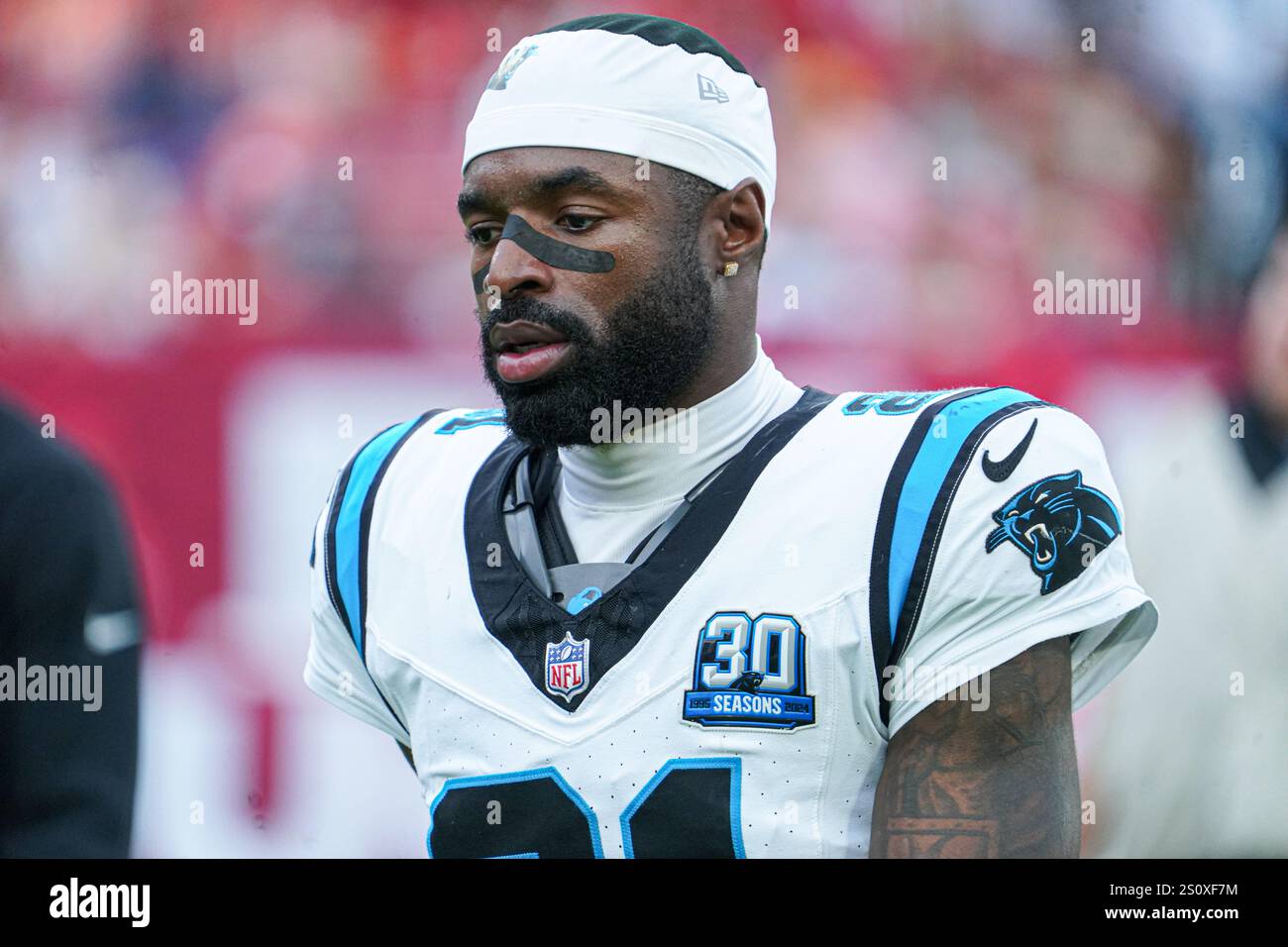 Tampa Bay, Florida, USA, December 29, 2024, Carolina Panthers player ...