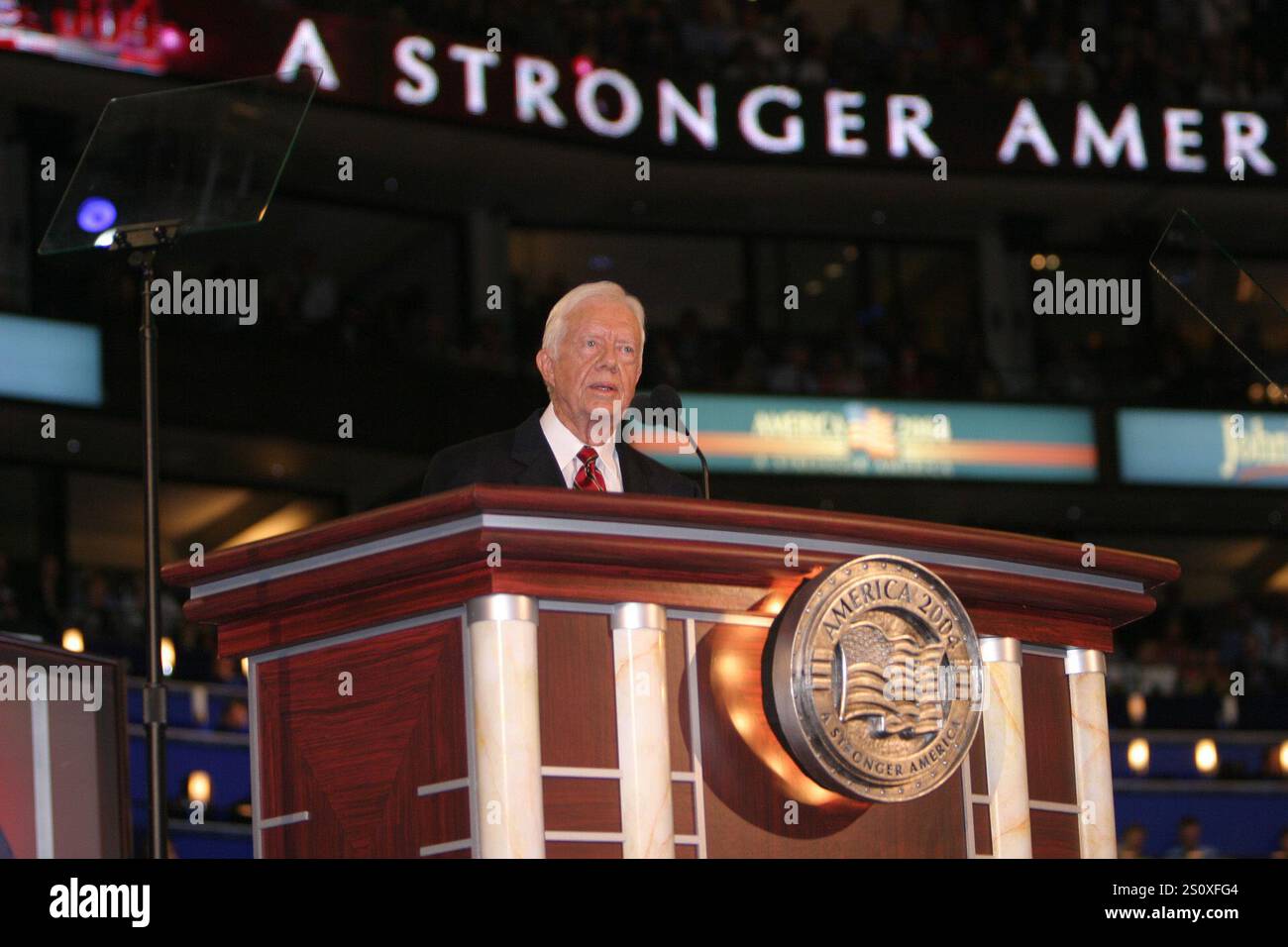 Former President Jimmy Carter speaking at the Democratic National ...