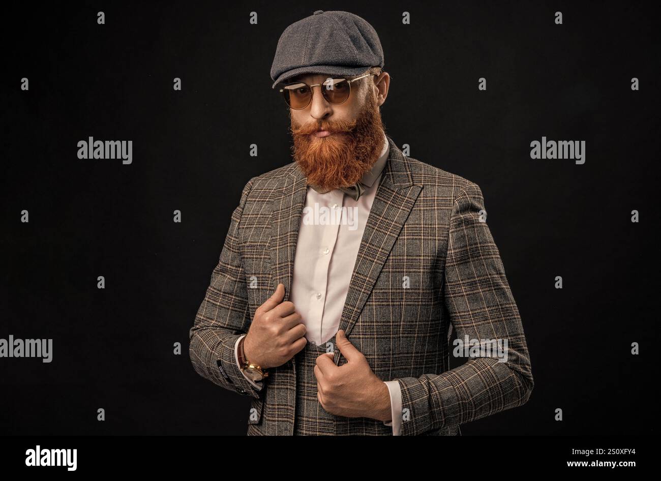 Englishman. Man in retro suit. Male formal fashion. Brutal gentleman ...
