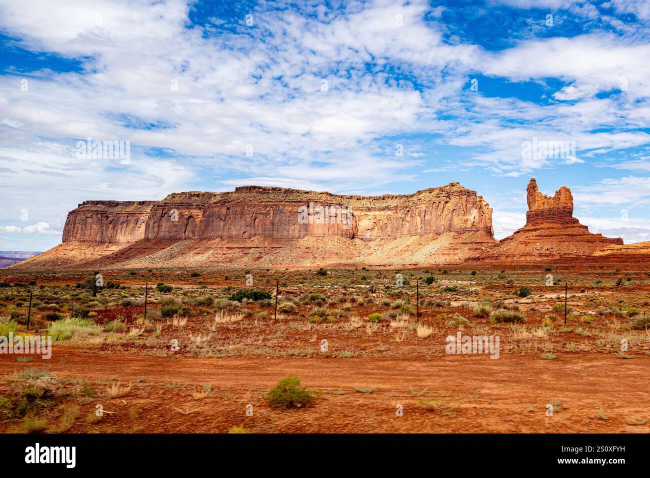 Utah, USA. 22nd Aug, 2024. Monument Valley, Valley of the rocks along ...