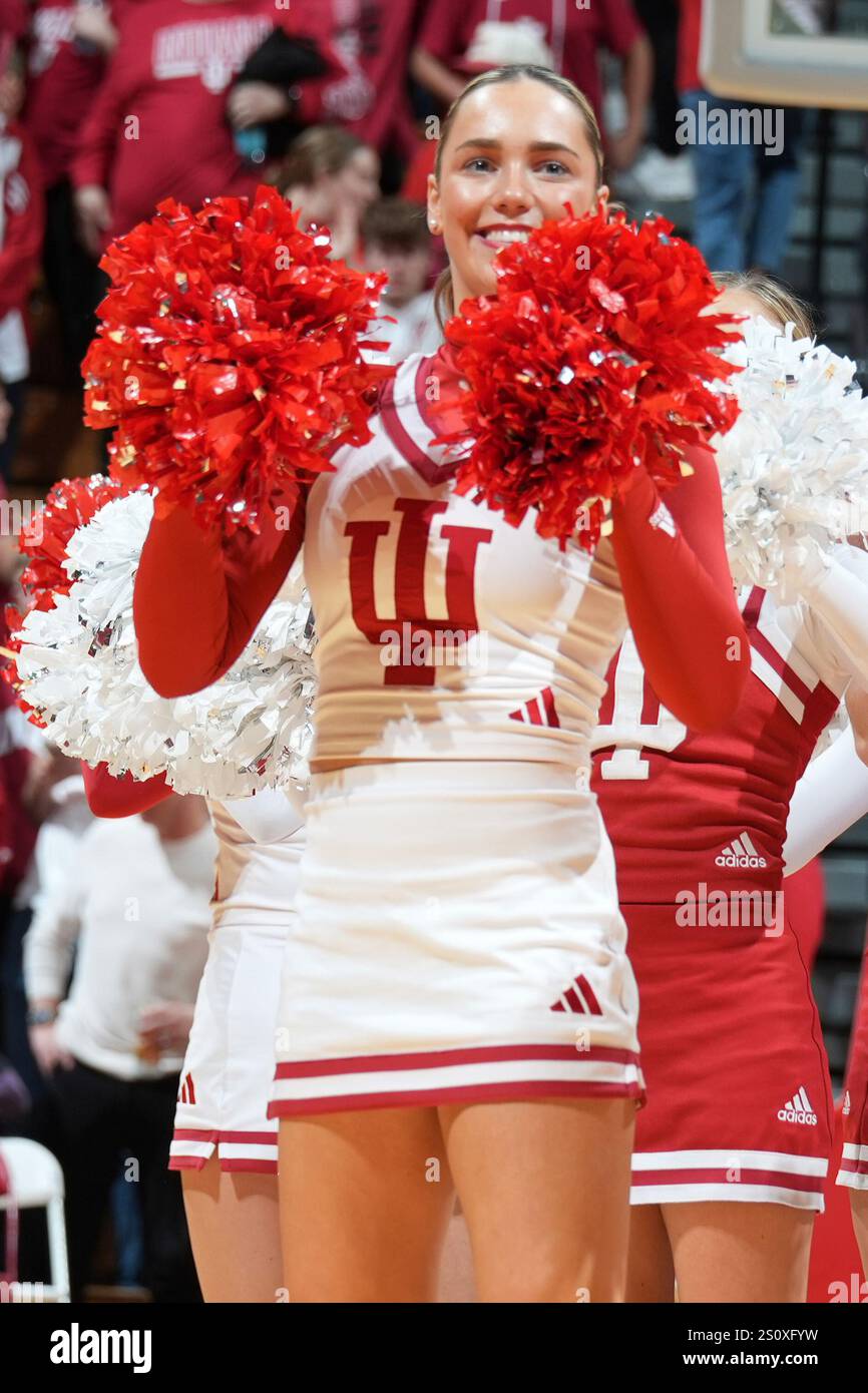 BLOOMINGTON, IN - DECEMBER 29: Indiana Hoosiers cheerleader performs a ...