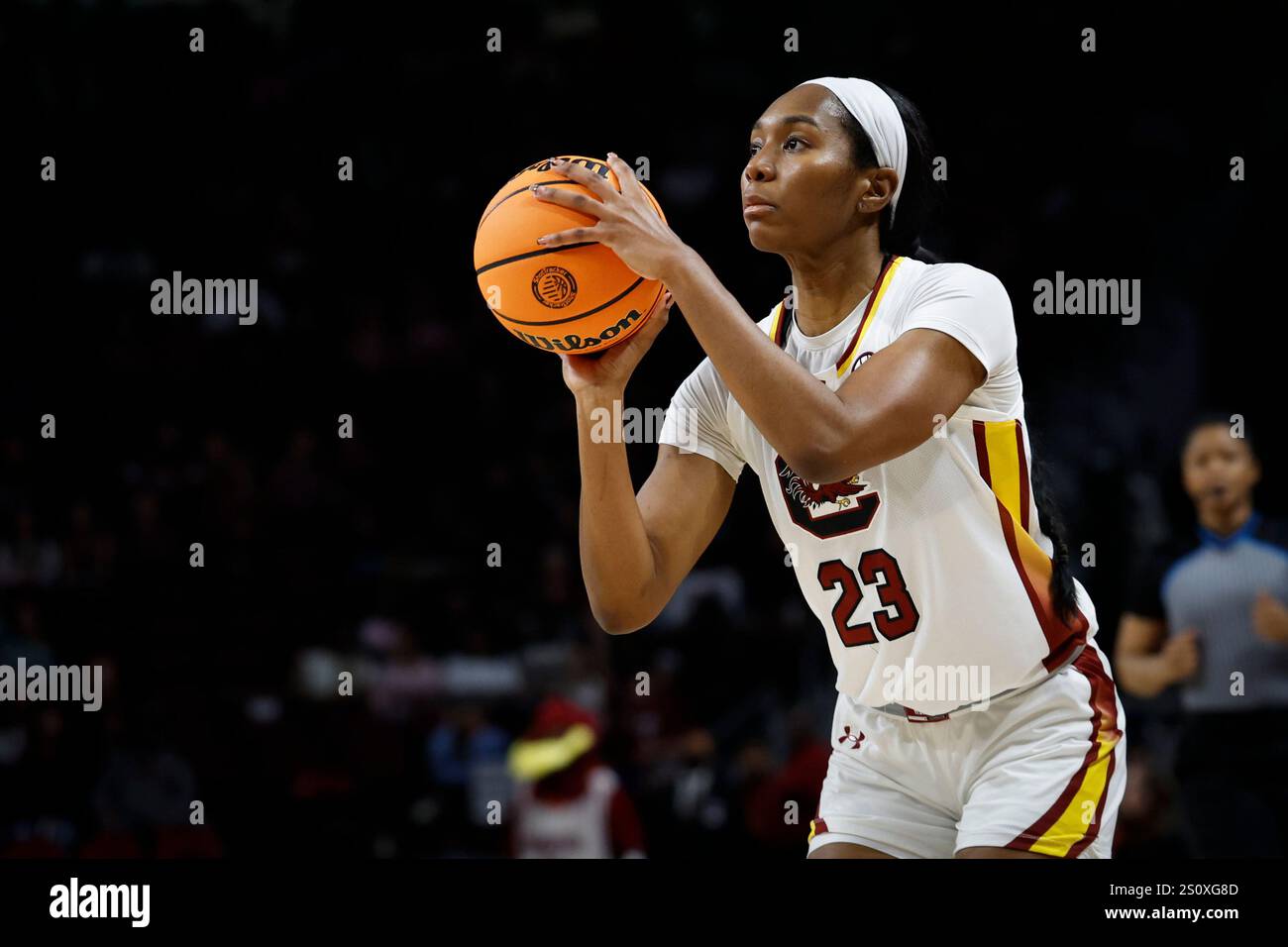 South Carolina guard Bree Hall looks to shoot against Wofford during ...