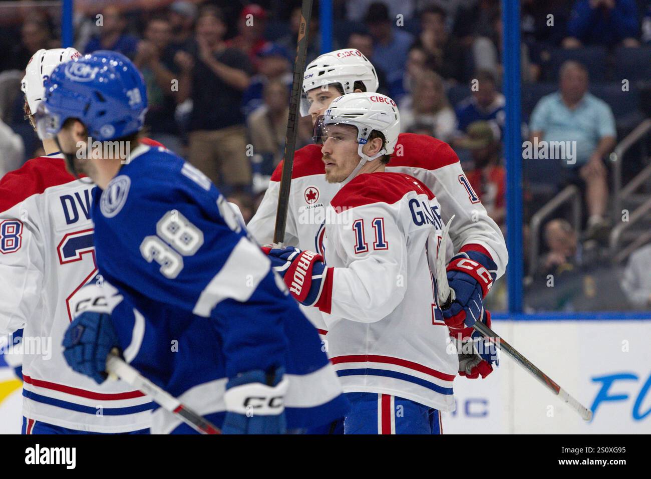 Montreal Canadiens right wing Brendan Gallagher (11) celebrates with ...