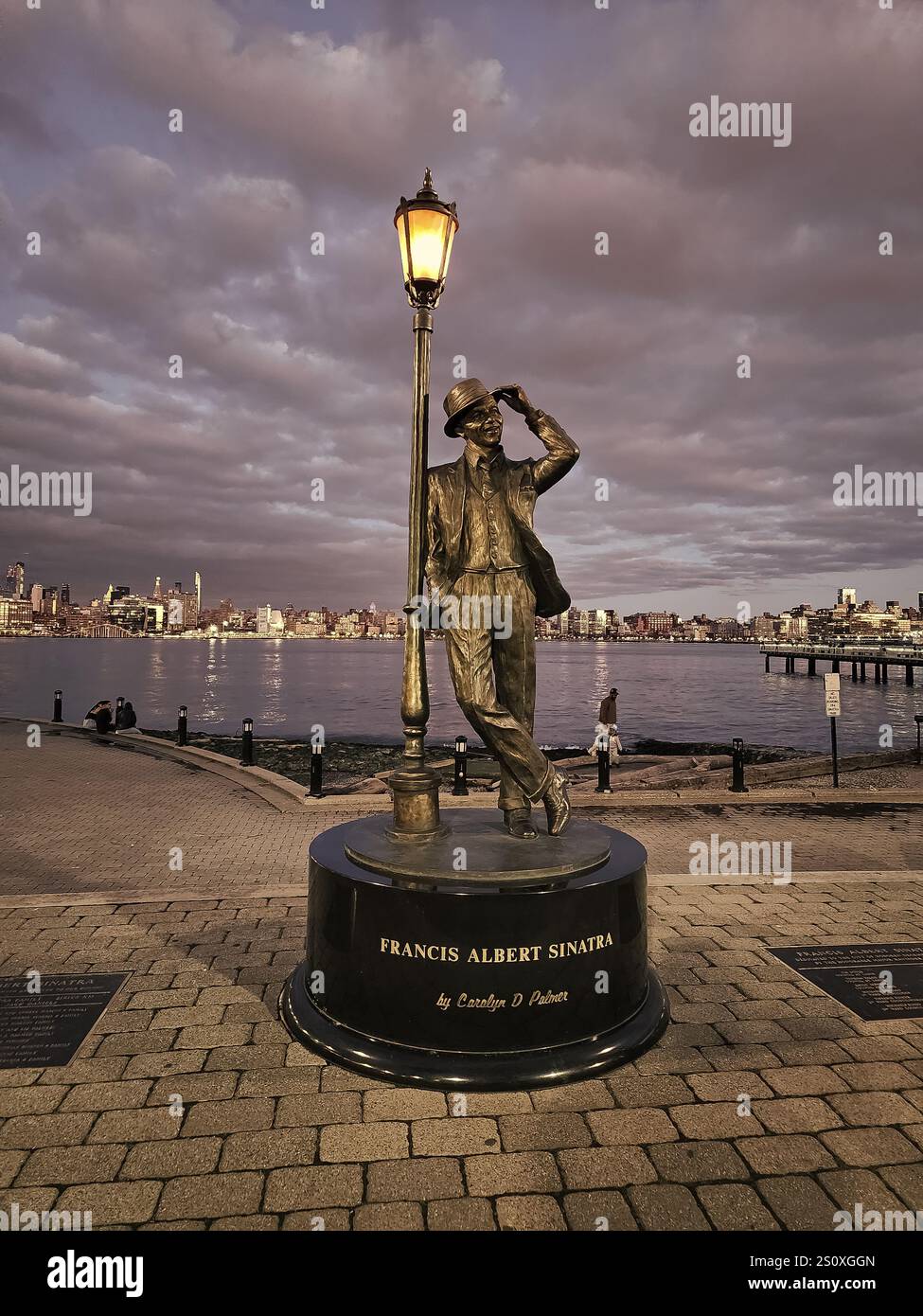 New York City, USA - March 03, 2024: Frank Sinatra statue at Sinatra ...
