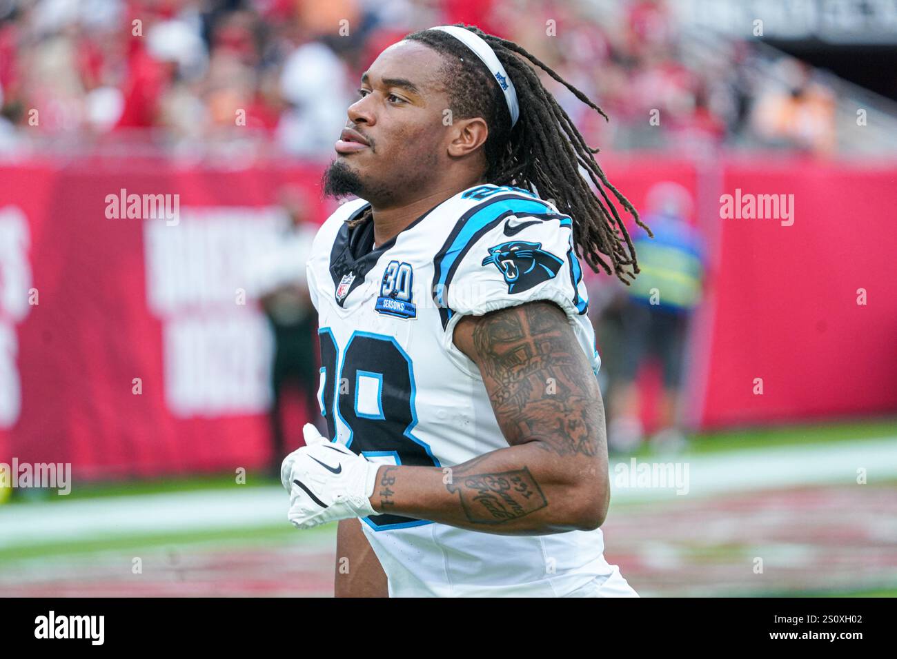 Tampa Bay, Florida, USA, December 29, 2024, Carolina Panthers player ...