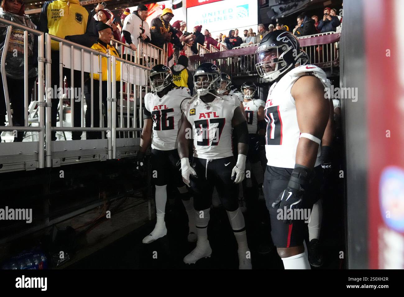 Atlanta Falcons defensive end Zach Harrison (96) and defensive end ...
