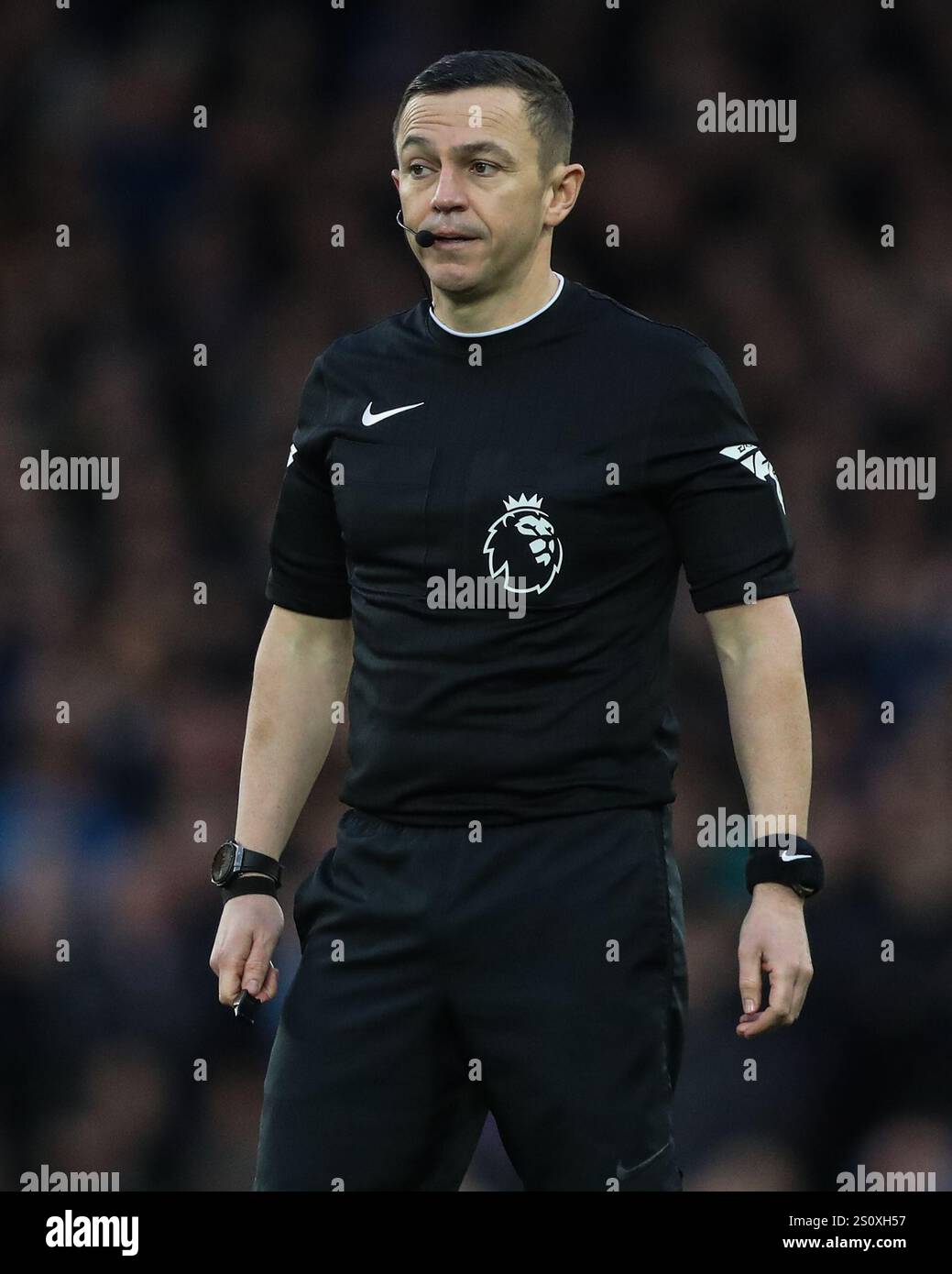 Referee Tony Harrington during the Premier League match Everton vs ...