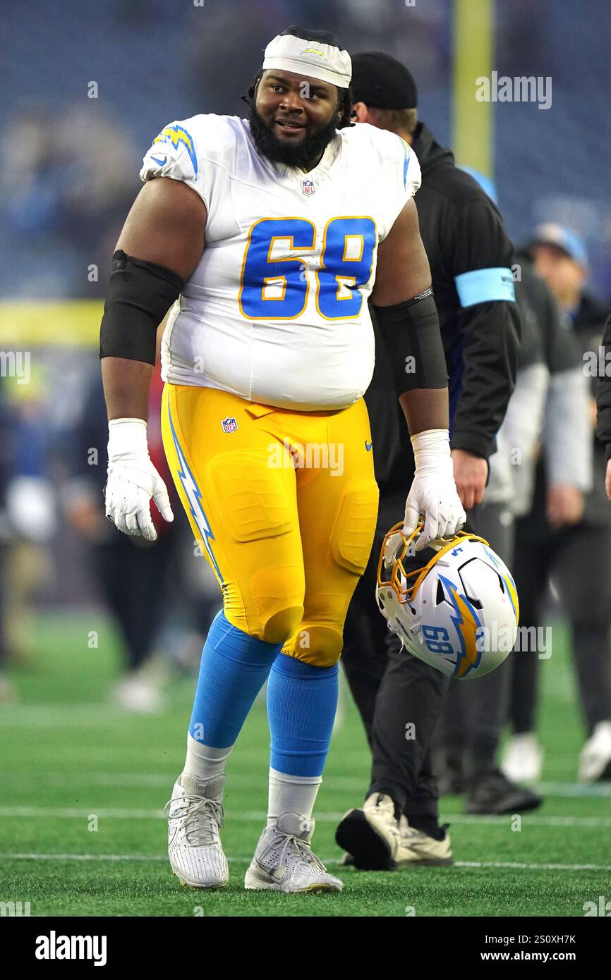 Los Angeles Chargers guard Jamaree Salyer (68) after an NFL football ...