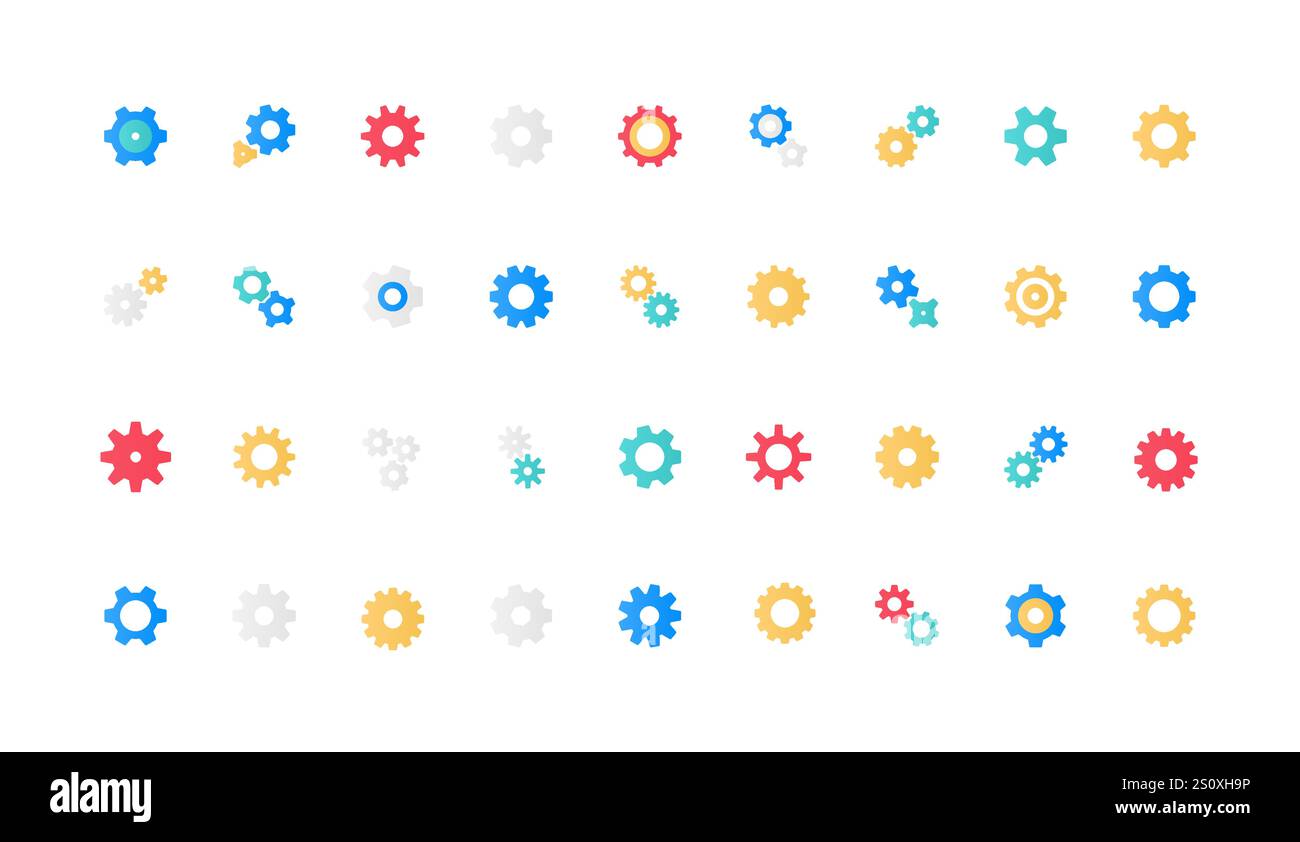 Gears of effective operation process, component and part of machine ...
