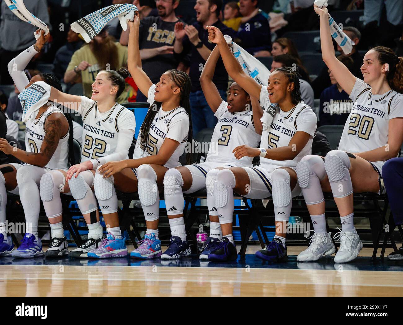 Atlanta, Georgia. 29th Dec, 2024. Inés Noguero (22), Kara Dunn (25), Dani Carnegie (3), Tonie ...